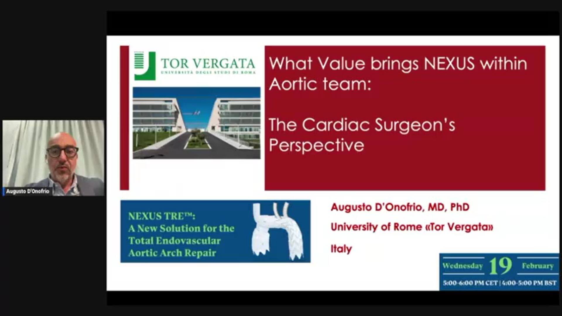 What Value brings NEXUS within the Aortic Team, The Cardiac Surgeon Perspective - Artivion